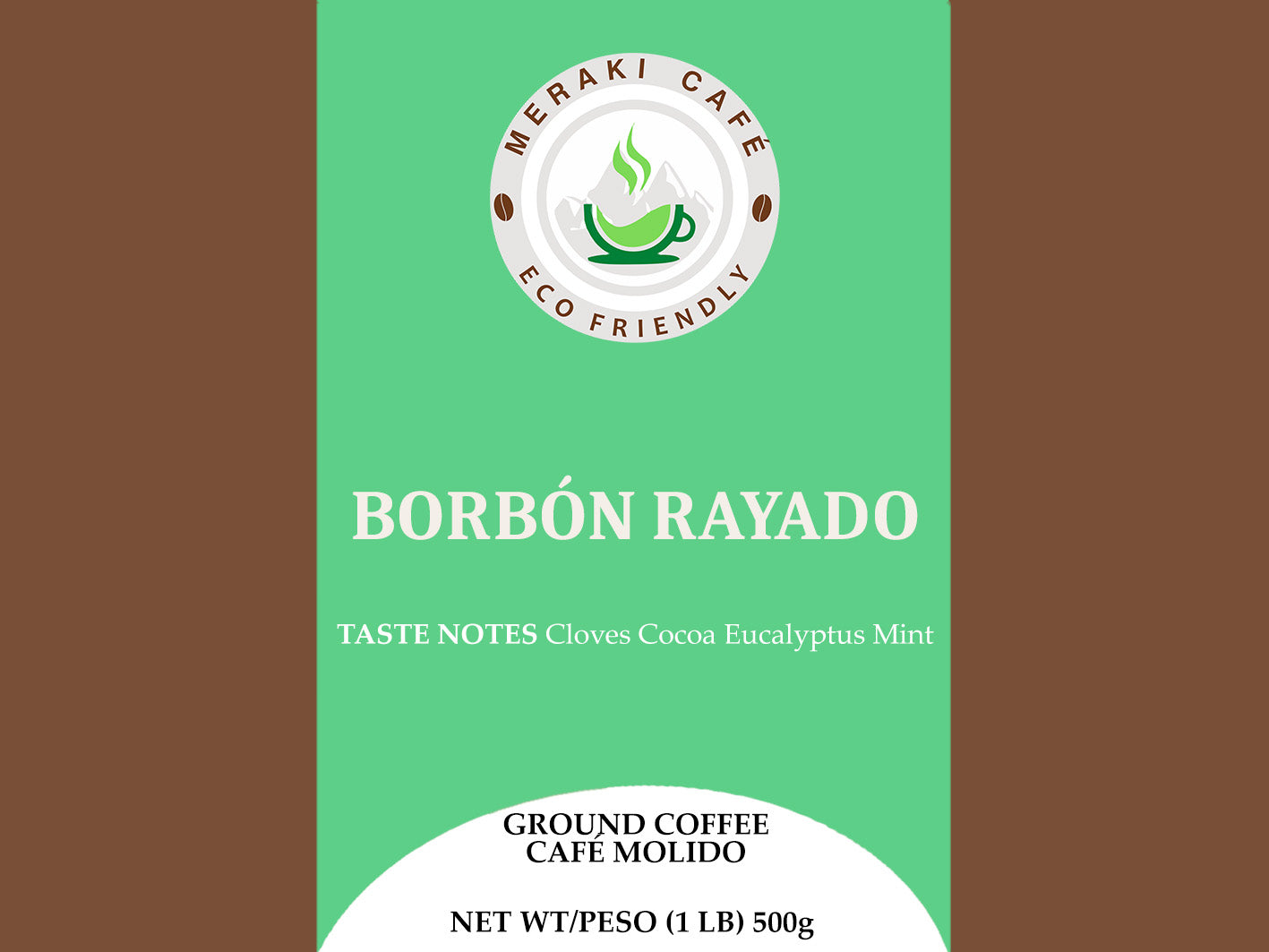 Borbón Rayado Coffee. Colombian Grown, Whole Bean & Grounded | Meraki Café